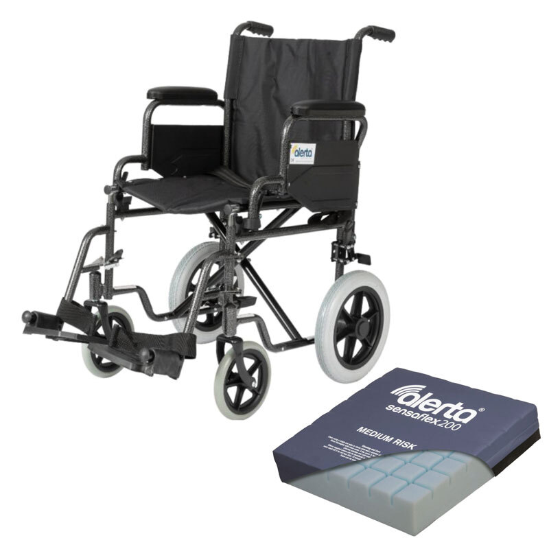 Alerta Transit Car Wheelchair & Medium Risk Cushion | Health and Care