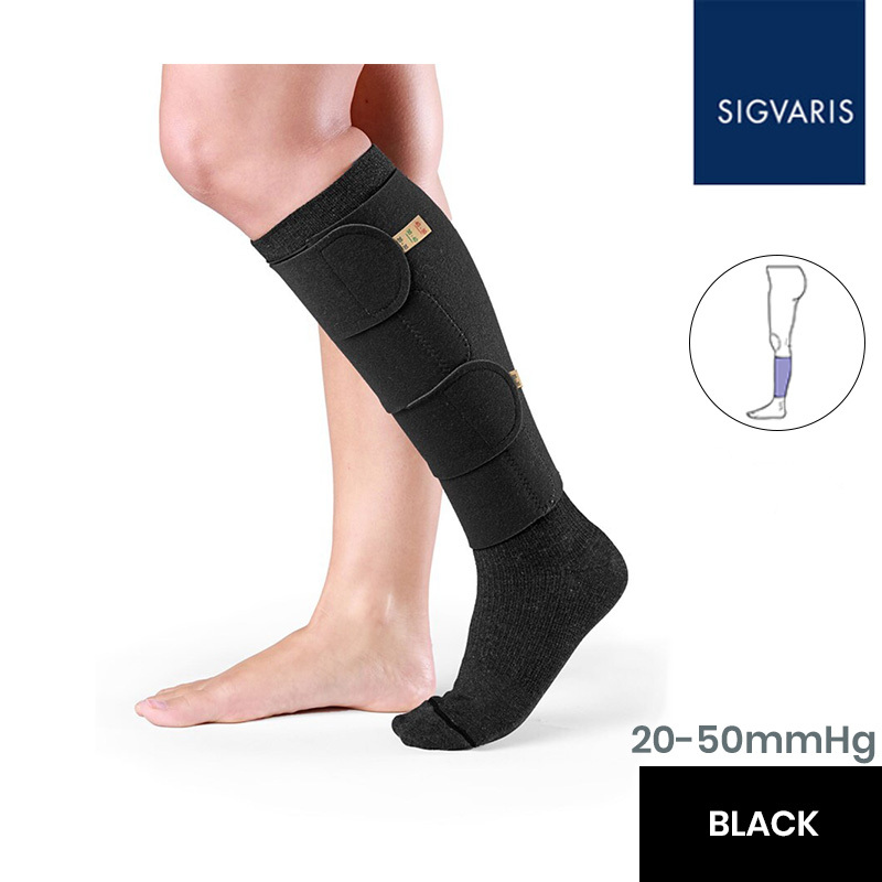 Sigvaris Black Calf Compression Sleeve | Health and Care