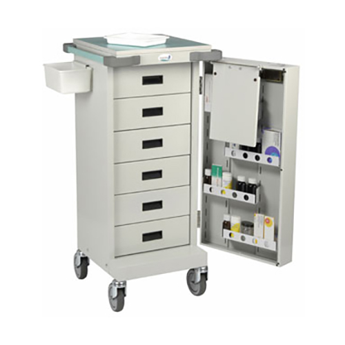 Bristol Maid Unit Dosage Trolley with Single Door and Six Shallow ...