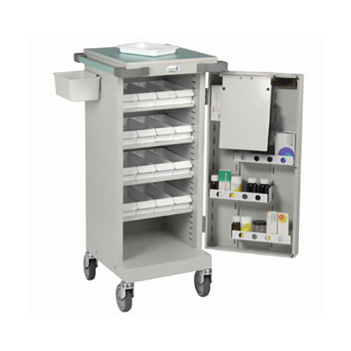Bristol Maid Unit Dosage Trolley with Single Door, 16 LA Trays and Code ...