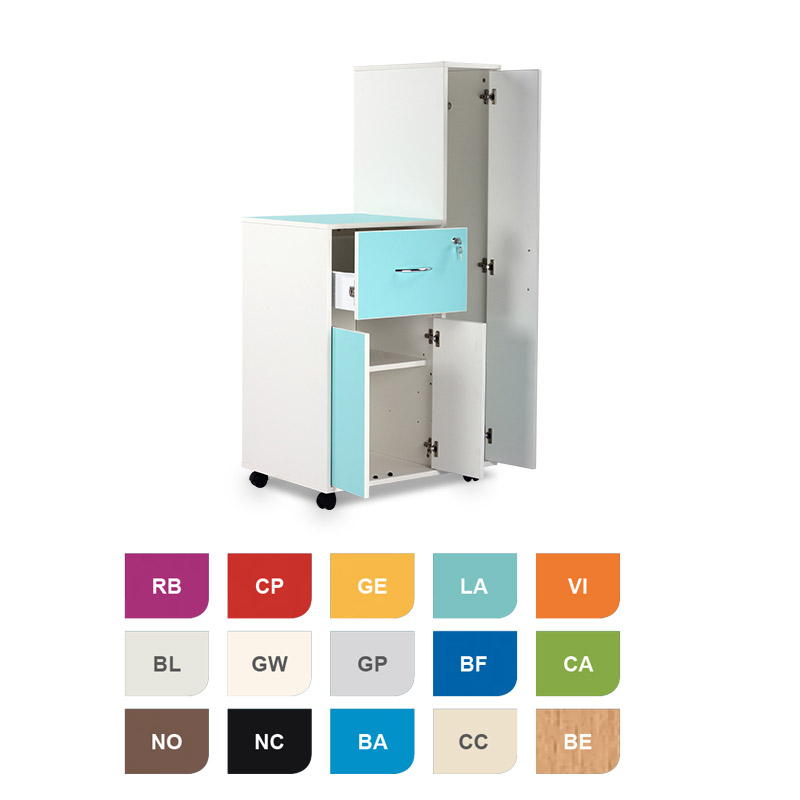 Bristol Maid Beech Bedside Cabinet with Right-Hand Wardrobe (Cupboard ...