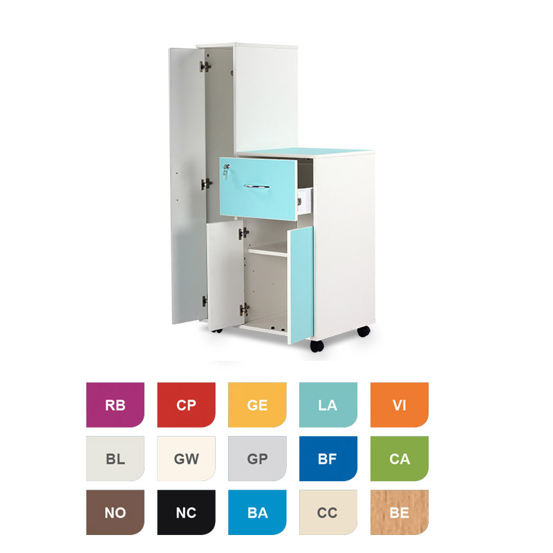 Bristol Maid Beech Bedside Cabinet with Left-Hand Wardrobe (Cupboard ...