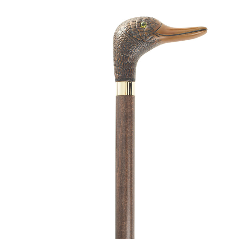 Brown Duck-Head Hardwood Cane | Health and Care