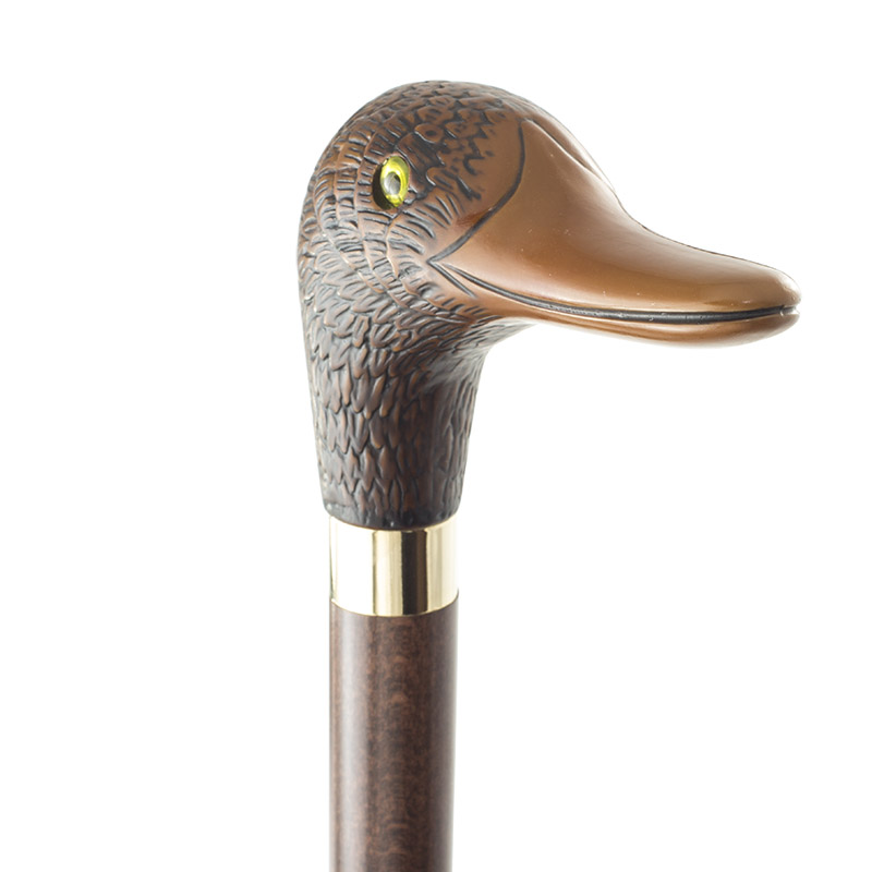 Brown Duck-Head Hardwood Cane | Health and Care