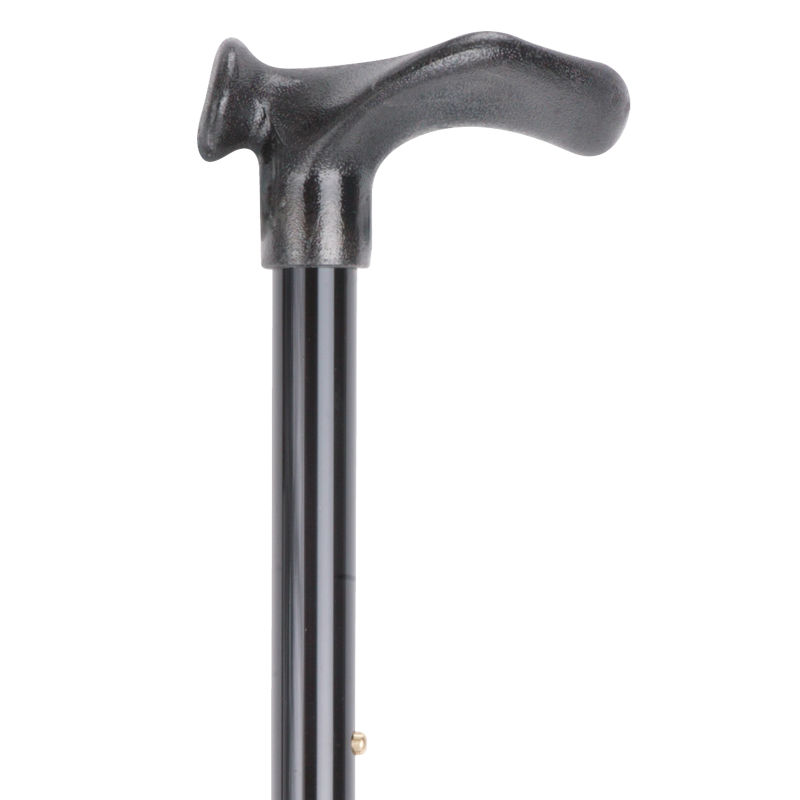 Adjustable Anatomical Black Aluminium Walking Stick | Health and Care