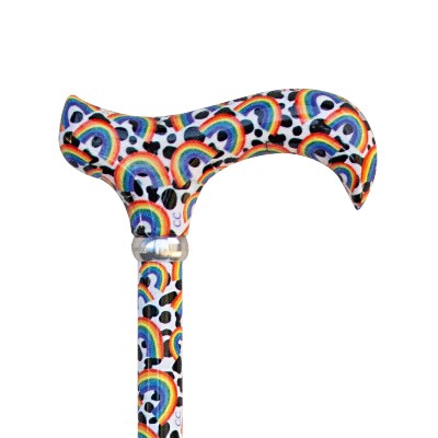 Adjustable Aluminium Derby Cane (Rainbow) | Health and Care