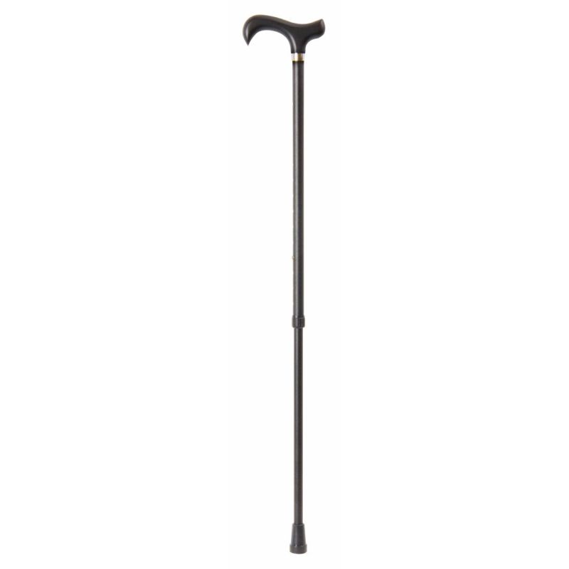Classic Height Adjustable Black Derby Cane | Health and Care