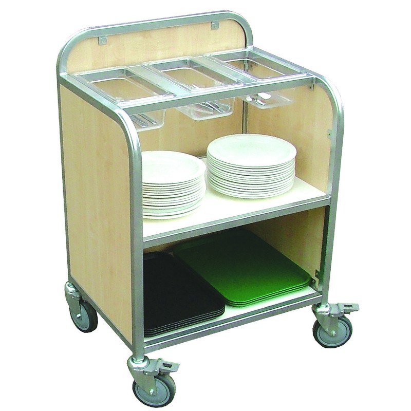 Canteen Compact Cutlery Storage Trolley | Health and Care