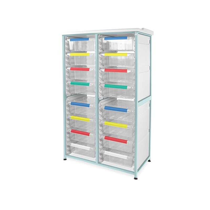 Bristol Maid Double-Column Caretray Rack with Sixteen Deep Trays ...