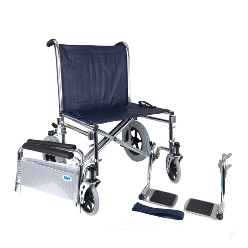 Days Heavy Duty Chrome Transit Wheelchair | Health and Care