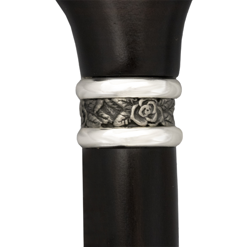 Ebony Derby Cane with Pewter Collar | Health and Care
