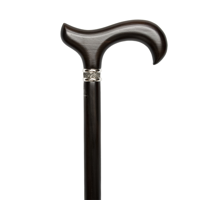 Ebony Derby Cane with Pewter Collar | Health and Care