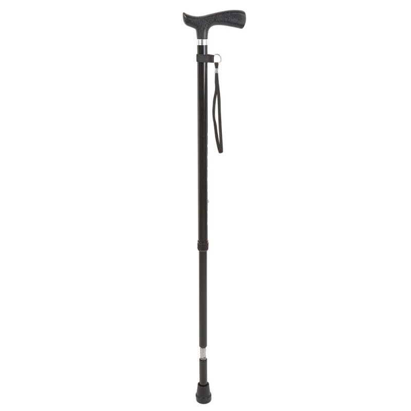 Economy Adjustable Black Walking Stick with Shock Absorber | Health and ...
