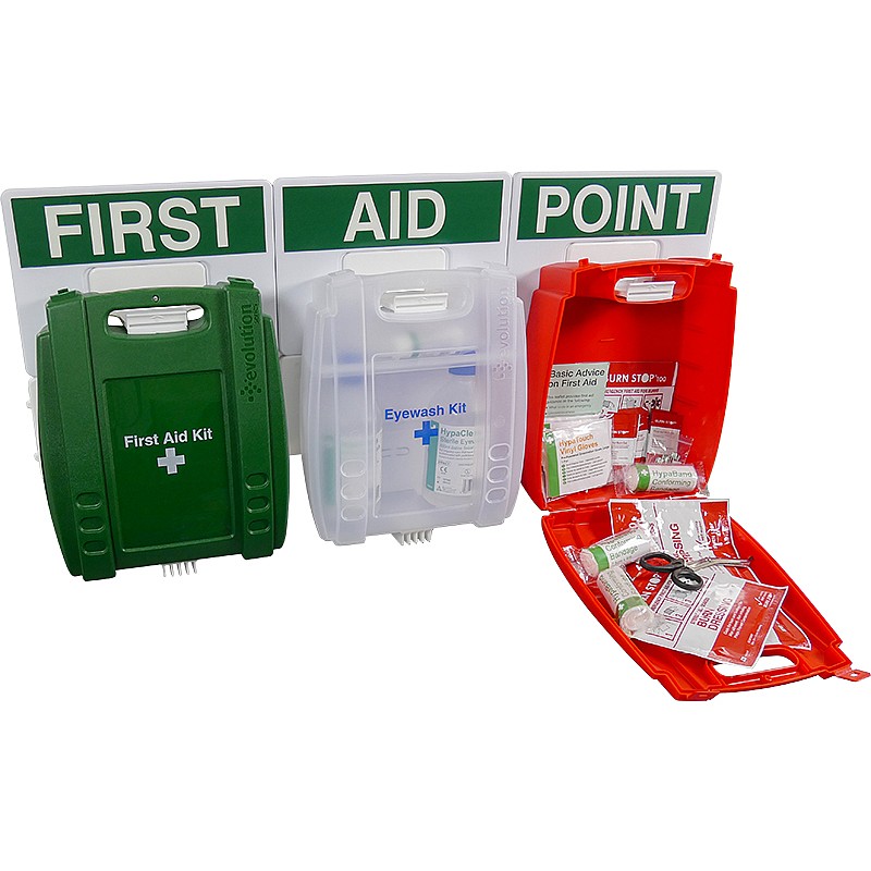 First Aid, Eyewash and Burns Point (Medium) | Health and Care