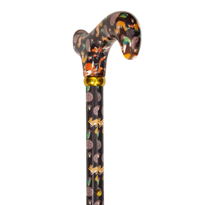 Forest Creatures Animal Friends Derby Adjustable Walking Stick | Health ...