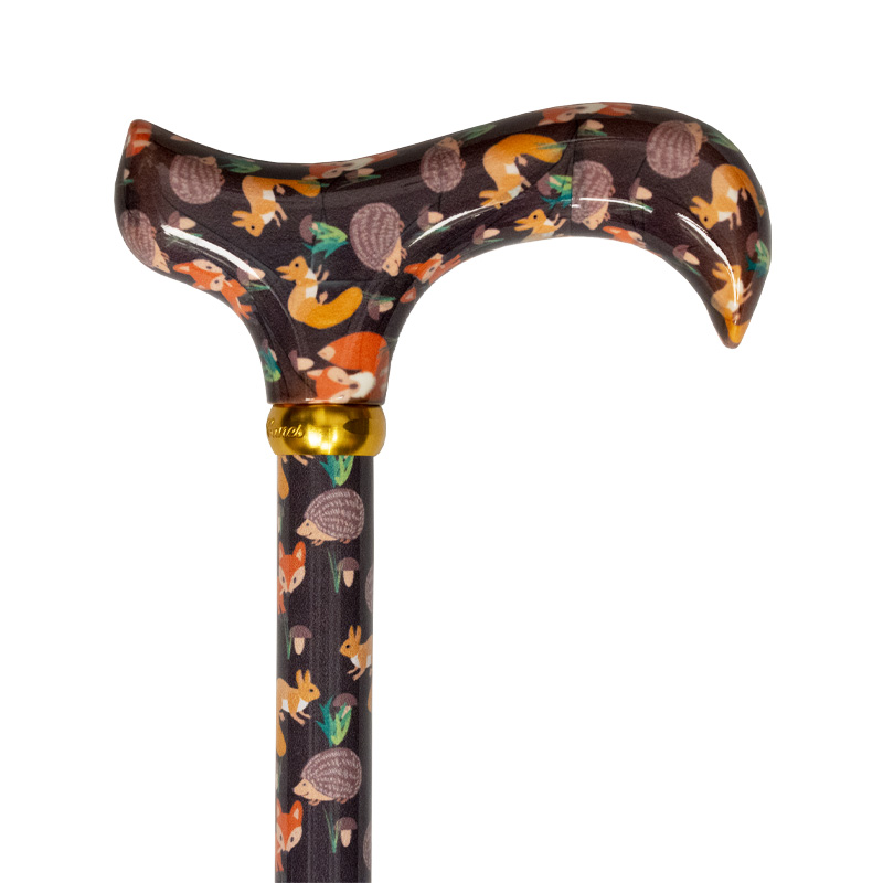 Forest Creatures Animal Friends Derby Adjustable Walking Stick | Health ...