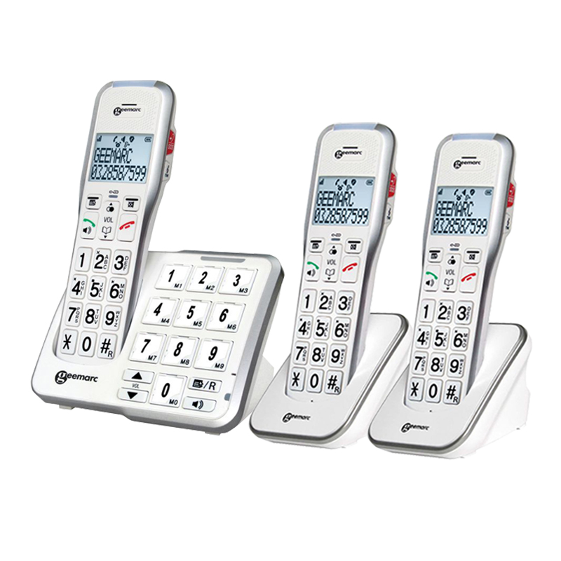 AmpliDECT 595 Phone + 2 Extra Handsets | Health and Care