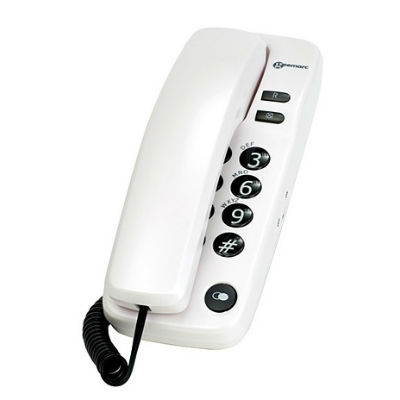 Geemarc Pearl White Marbella Corded Telephone | Health and Care