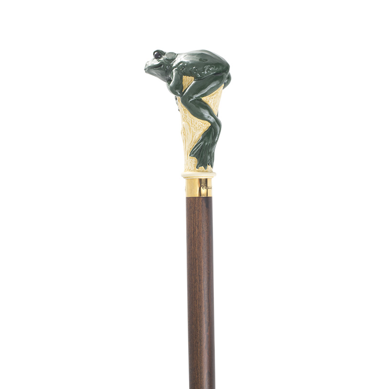 Hand Painted Green Frog Hardwood Cane | Health and Care