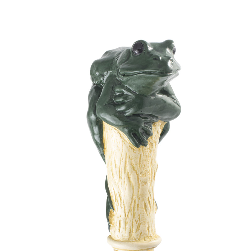 Hand Painted Green Frog Hardwood Cane | Health and Care