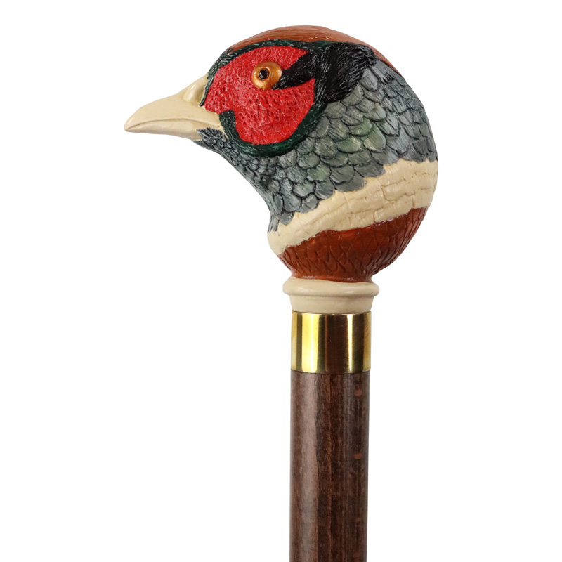 Hand Painted Pheasant Hardwood Cane | Health and Care