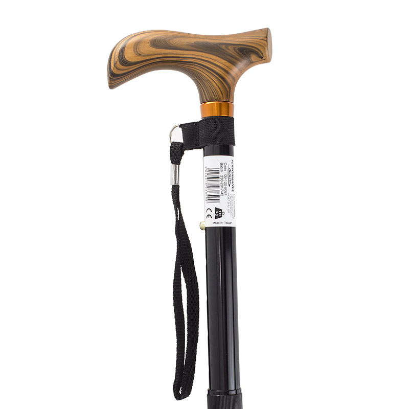 Homecraft Premium Folding Black Walking Stick | Health and Care