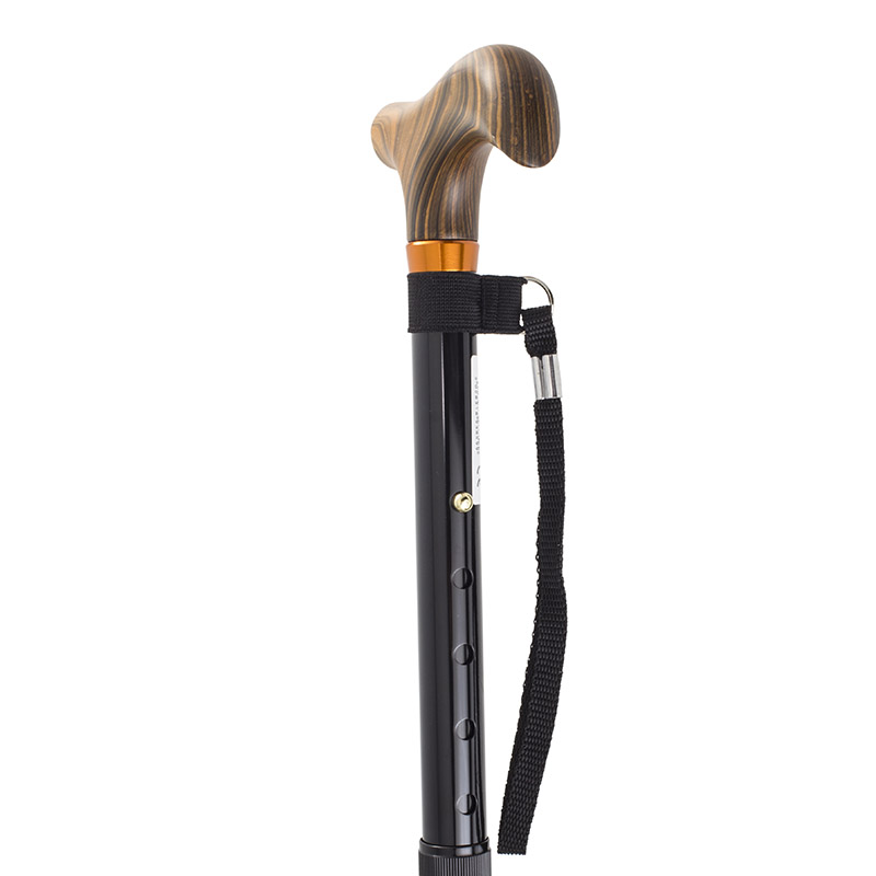 Homecraft Premium Folding Black Walking Stick | Health and Care
