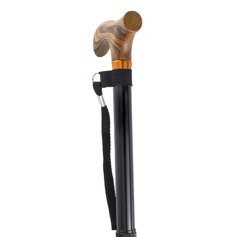 Homecraft Premium Folding Black Walking Stick | Health and Care