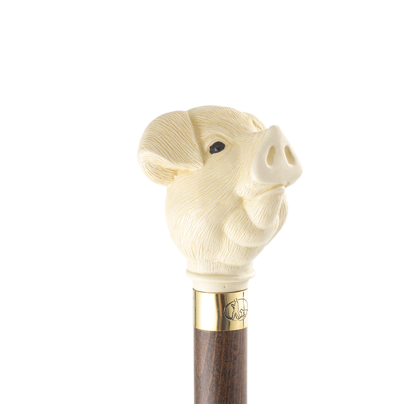 Imitation Ivory Pig Hardwood Cane | Health and Care