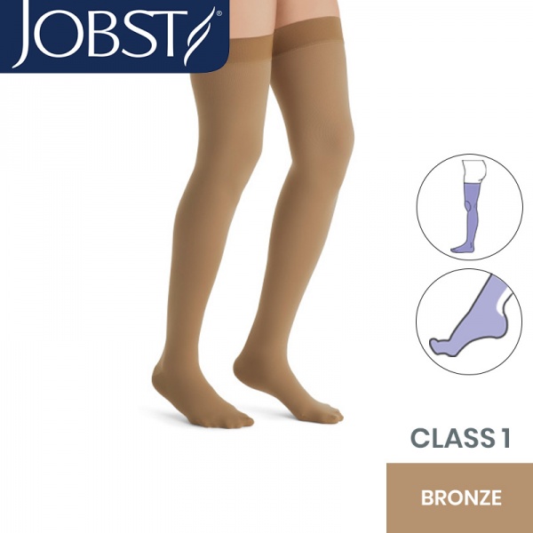 JOBST Opaque Compression Class 1 (18 - 21mmHg) Bronze Closed Toe ...