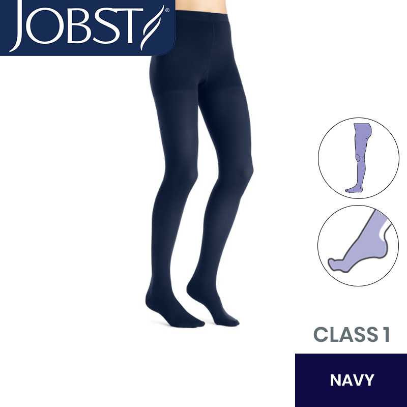 JOBST Opaque Compression Class 1 (18 - 21mmHg) Navy Closed Toe ...