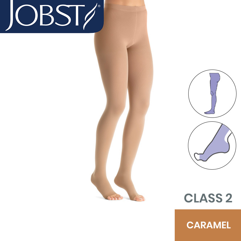 JOBST Opaque Compression Class 2 (32 - 32mmHg) Caramel Open Toe ...