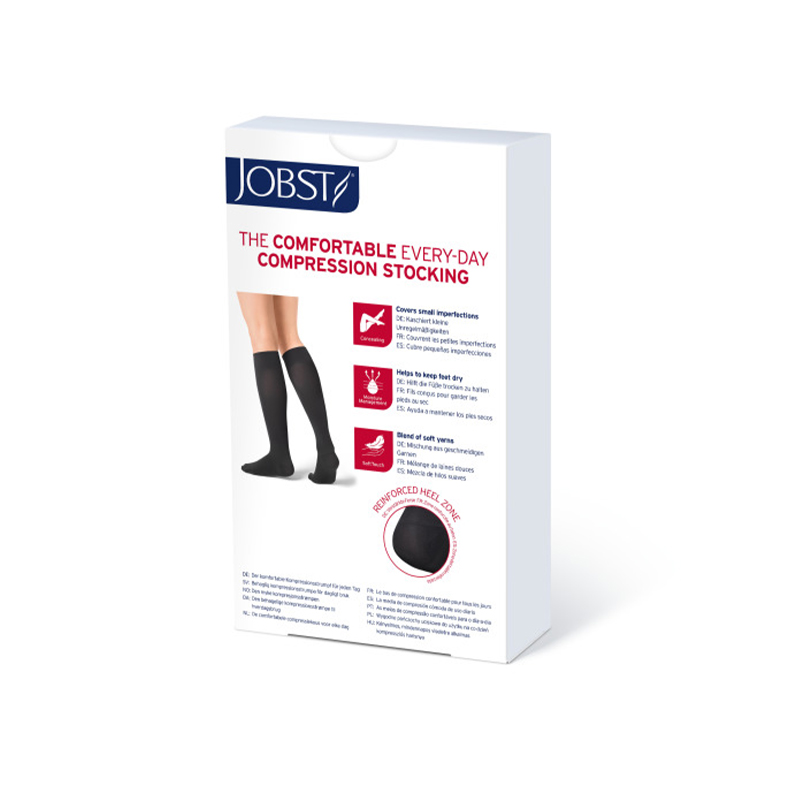 JOBST UltraSheer Compression Class 2 Knee High Black Open Toe ...