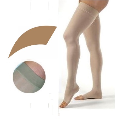 JOBST Opaque Compression Class 2 (23 - 32mmHg) Thigh High Amber Open ...