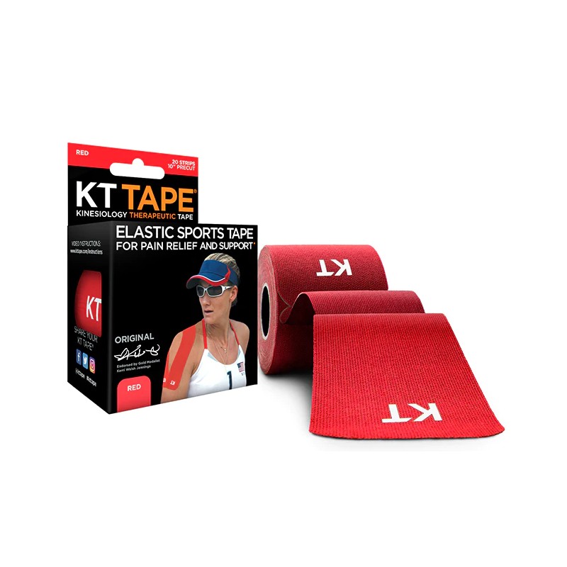 KT Tape Original 10-Inch Precut (Red) | Health and Care