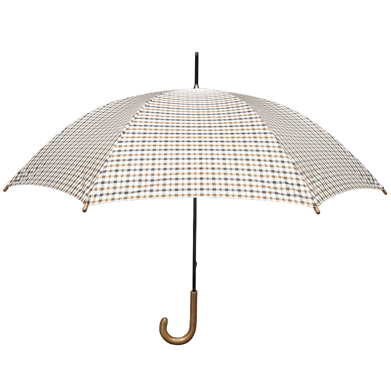 Ladies' Check Umbrella with Crook Handle | Health and Care
