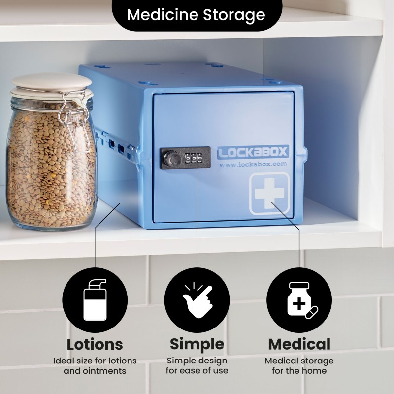 Lockabox One™ Medicine Box (Medi Blue) | Health and Care