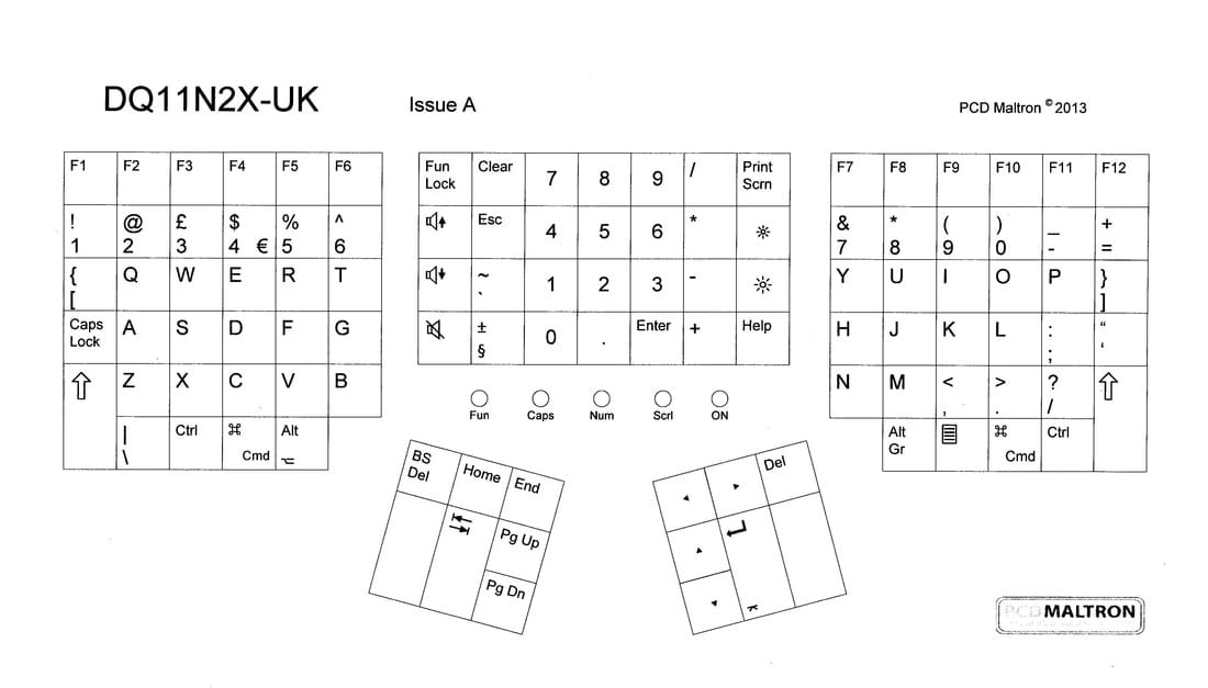 Maltron L90 Dual-Hand Ergonomic Flat 2D Keyboard | Health and Care