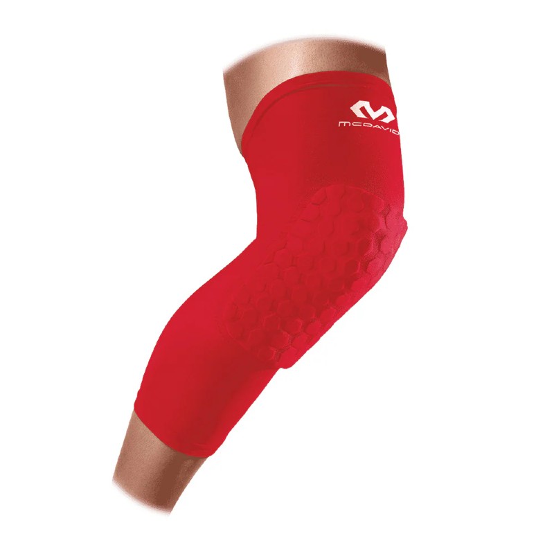 McDavid 6446 Red Hex Padded Leg Sleeves (Pair) | Health and Care