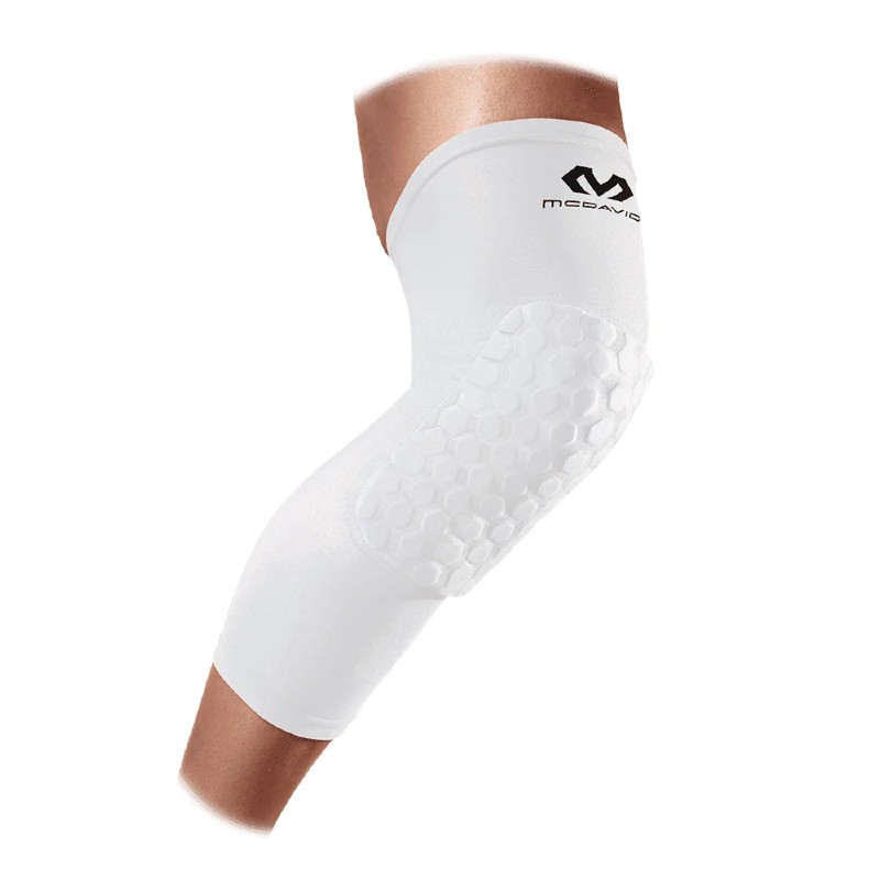 McDavid 6446 White Hex Padded Leg Sleeves (Pair) | Health and Care