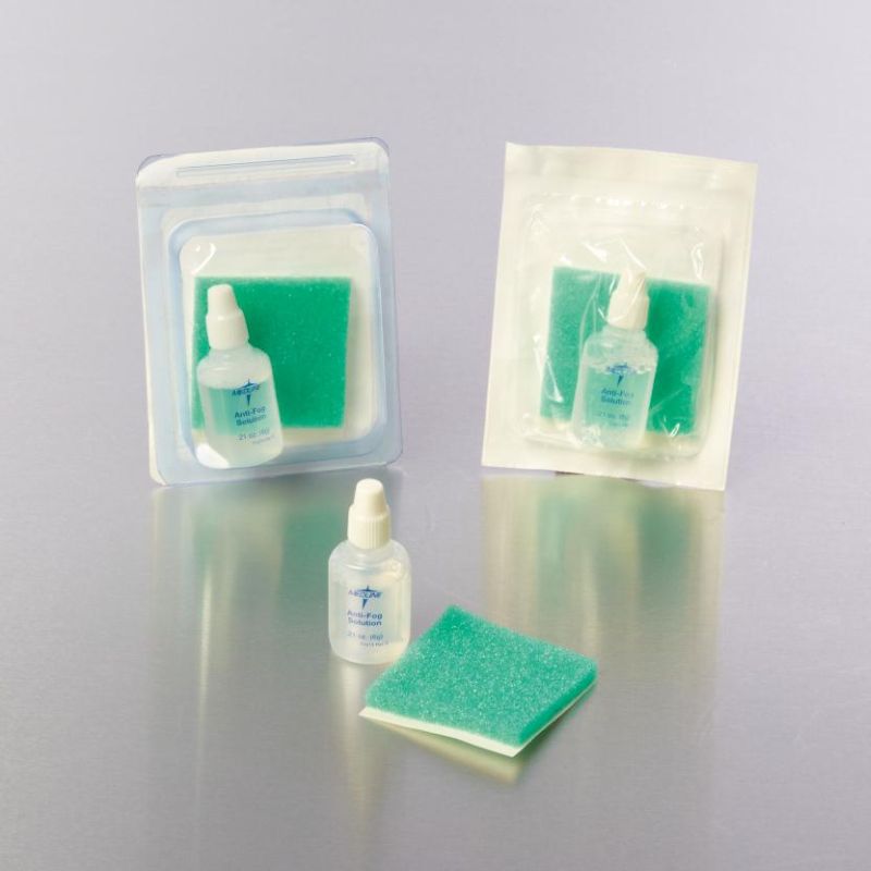 Medline Anti-Fog Solution with Sponge (Pack of 20) | Health and Care