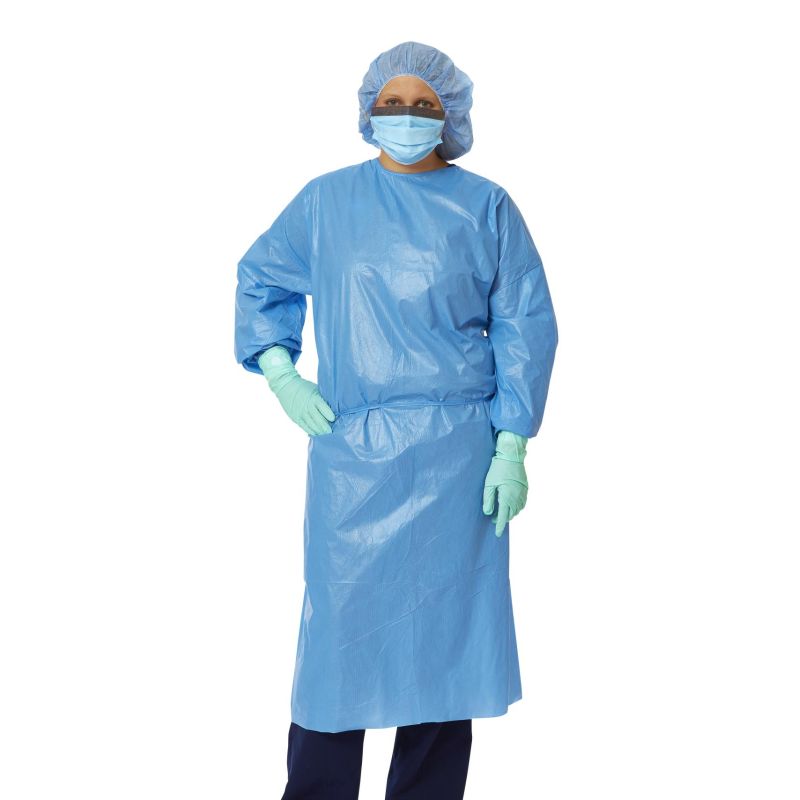 Medline Closed Back Coated Polypropylene Isolation Gown (Pack of 50 ...