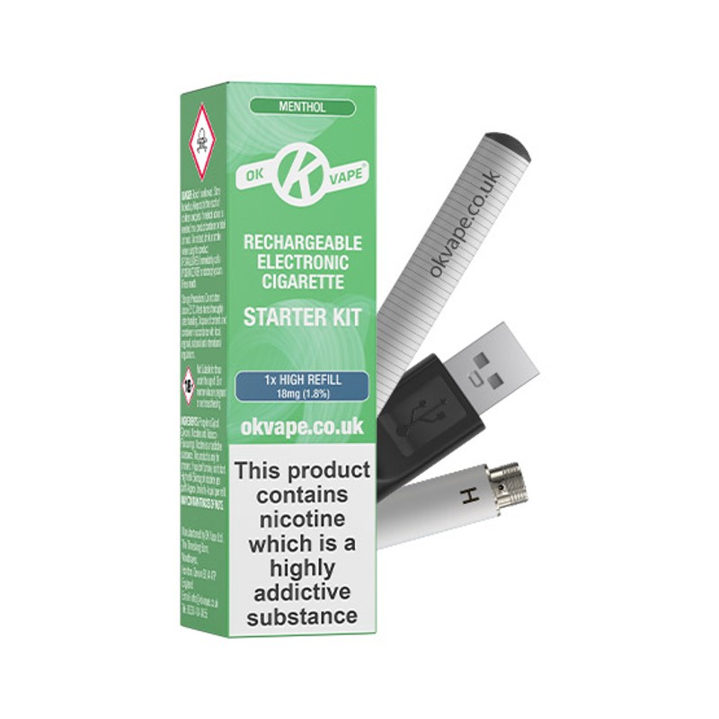 OK Vape Menthol E-Cigarette Starter Kit | Health and Care