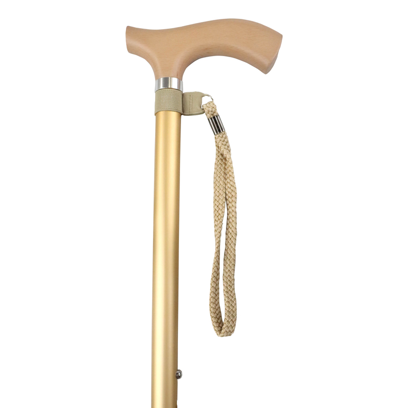 Metallic Gold Lightweight Walking Stick | Health and Care