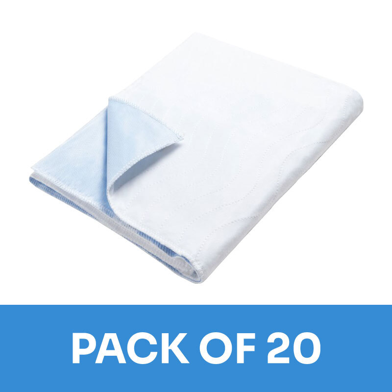 Pack of 20 Bed Pads with Tucks | Health and Care