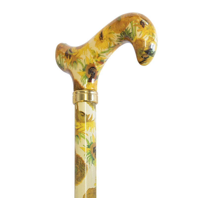 Adjustable National Gallery Sunflowers Derby Handle Walking Cane ...