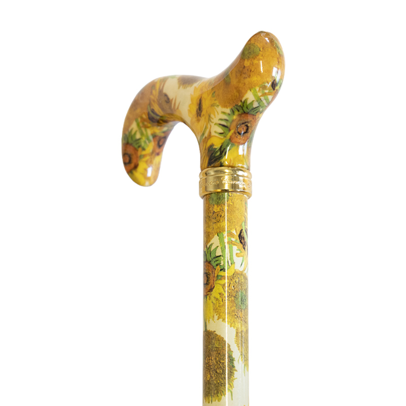 Adjustable National Gallery Sunflowers Derby Handle Walking Cane ...