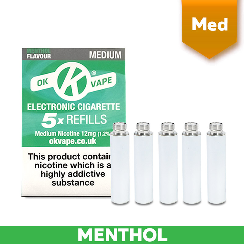 OK Vape E-Cig Medium Menthol Cartridges (12mg) | Health and Care