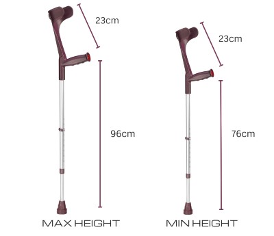 Ossenberg Adjustable Open-Cuff Crutch | Health and Care