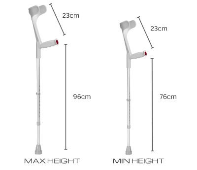Ossenberg Classic Grey Open-Cuff Crutch | Health and Care